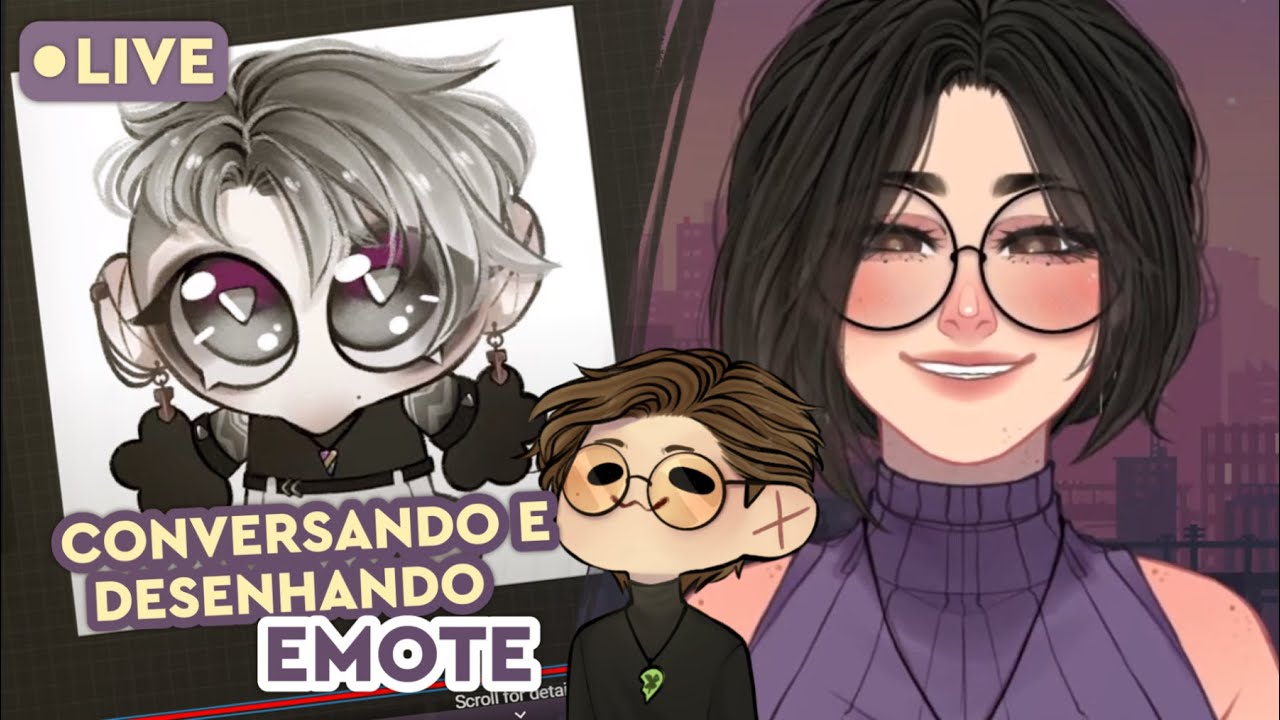 [ 🟣 LIVE ] CONVERSANDO E DESENHANDO EMOTE - YouTube