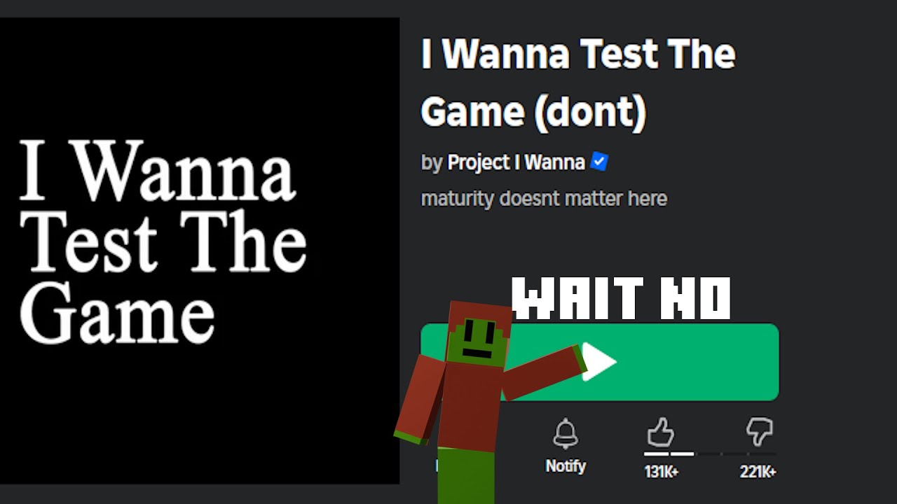 do NOT test the game! - YouTube