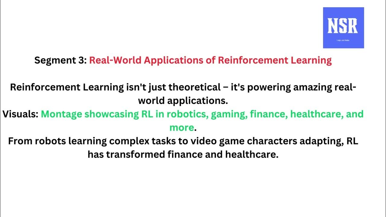 Reinforcement Learning Basics and Applications - YouTube