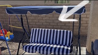 (Review) 3-seat porch swing with adjustable canopy - is it actually comfortable? | Garvee