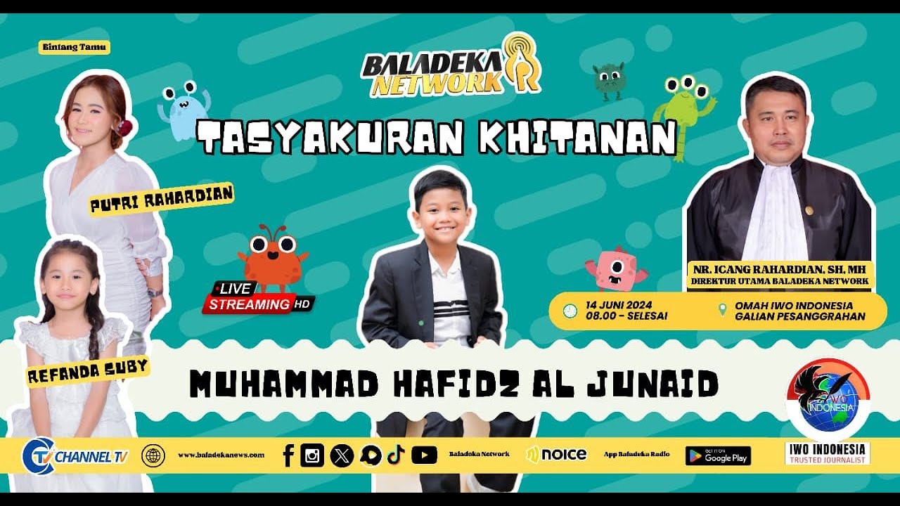 🔴[LIVE] BALADEKA NETWORK ENTERTAINMENT | TASYAKURAN KHITANAN M. HAFIDZ AL JUNAID | TGL 14 JUNI ...