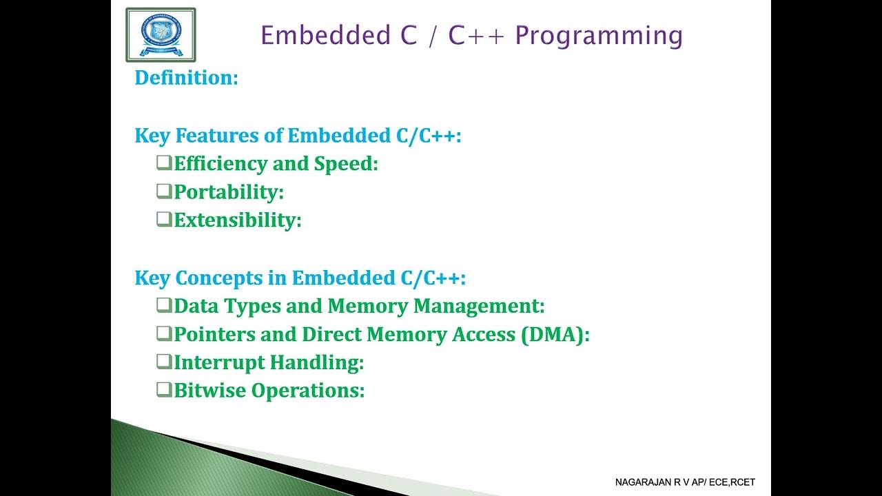 Unit 3.3 Embedded C /C++ Programming - YouTube