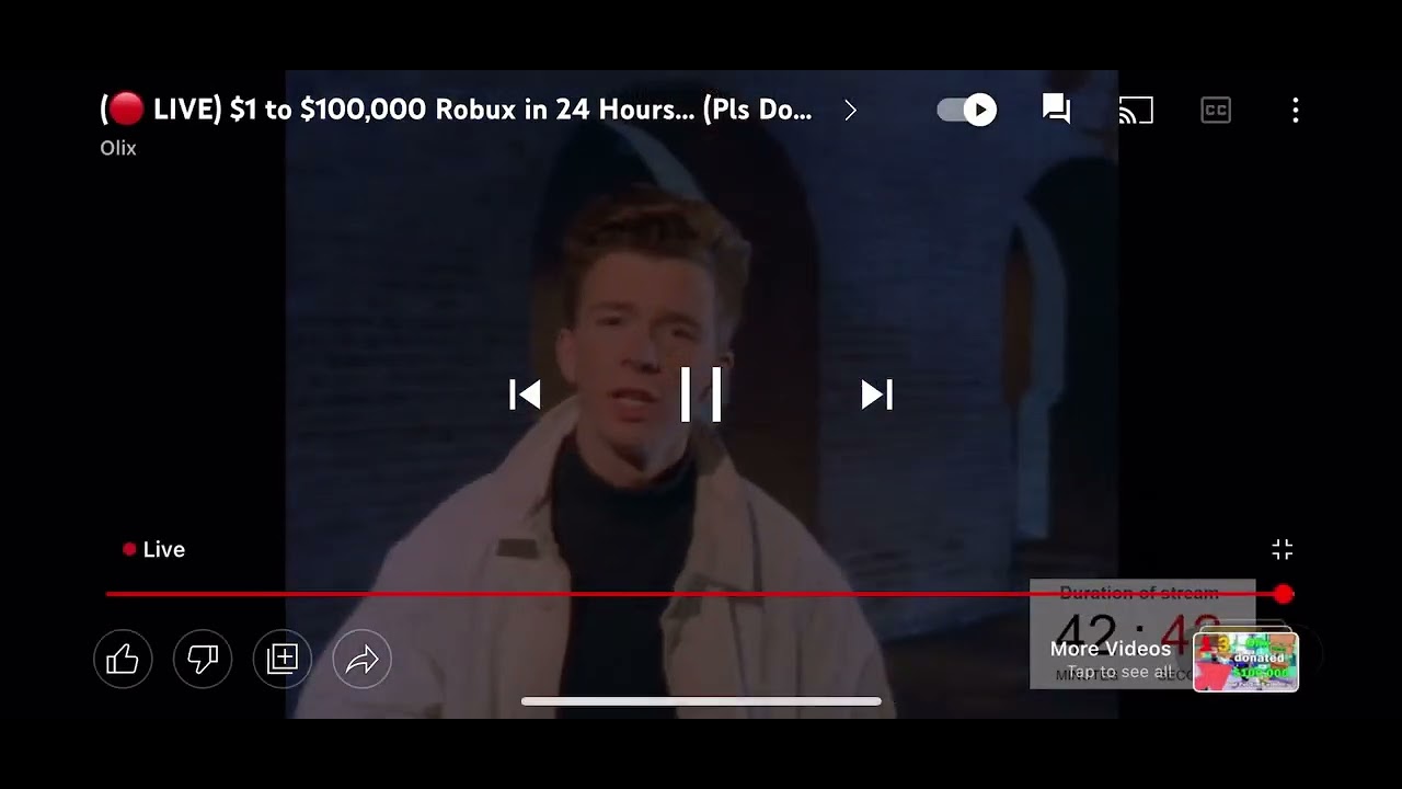 Olix sings the rick roll song on stream - YouTube