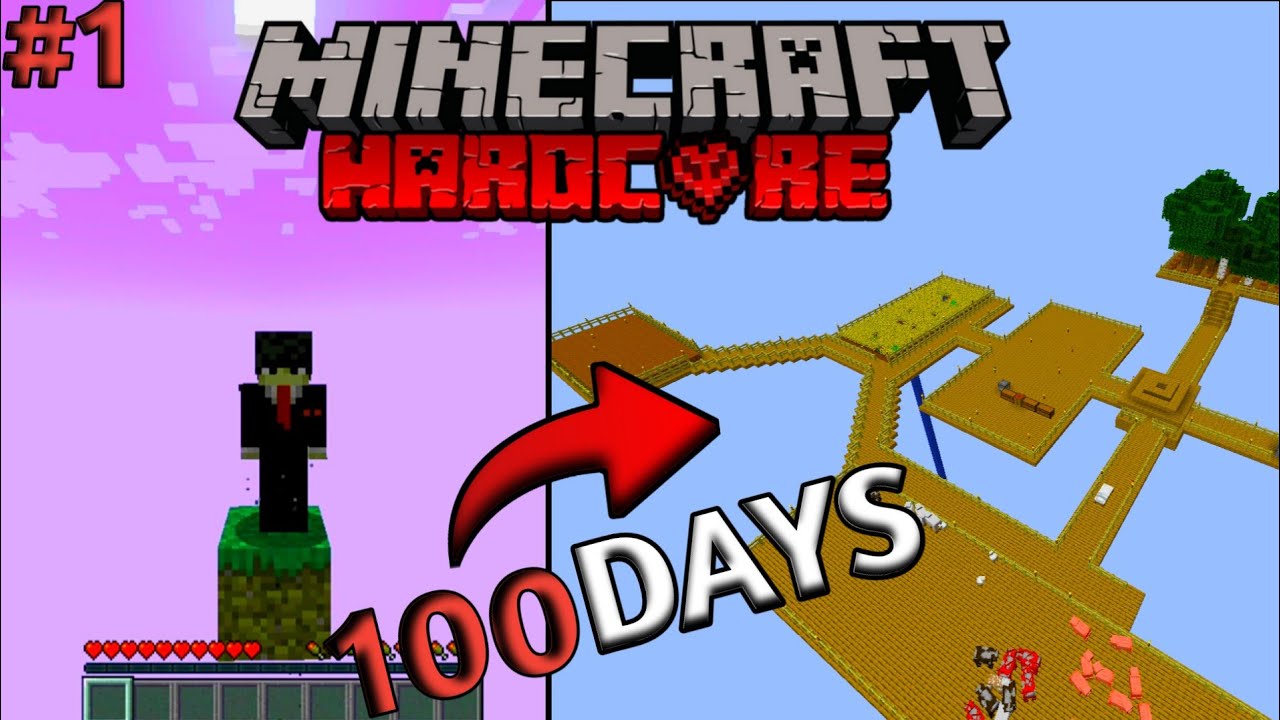 I Survived 100 Days On One Block In Minecraft Hardcore Hindi Part 1