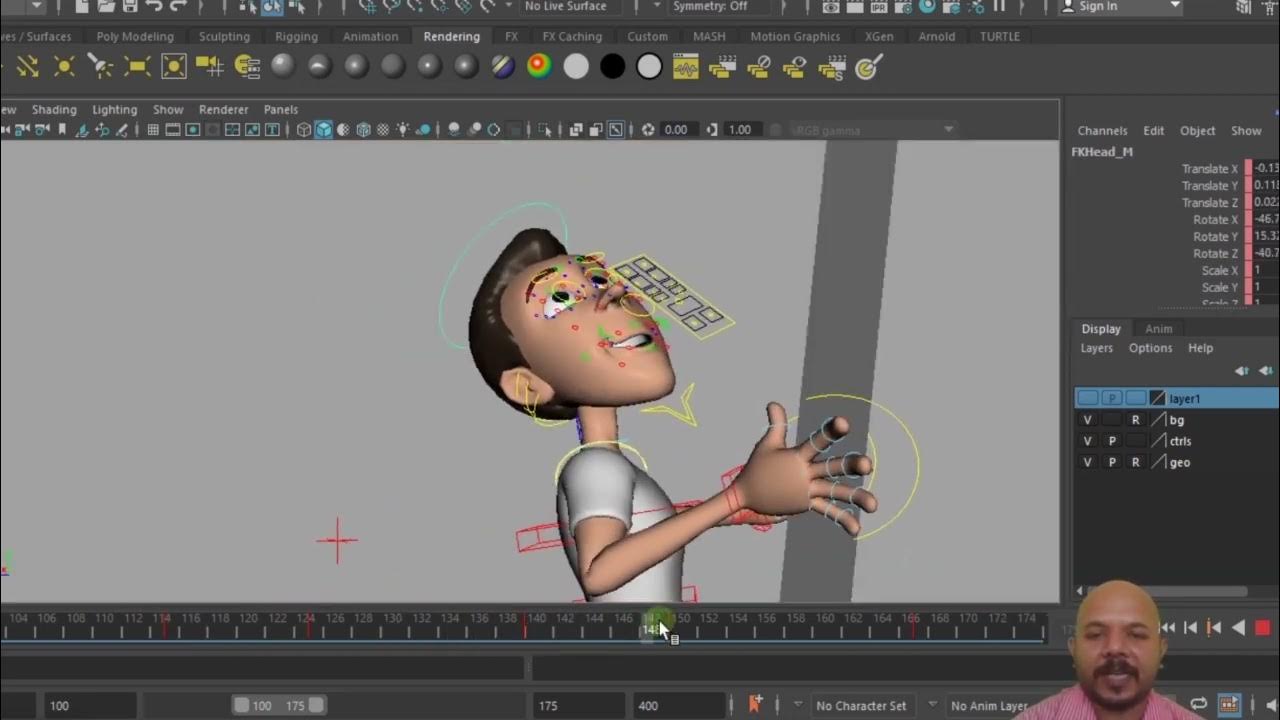 Animation body language and facial controls - YouTube