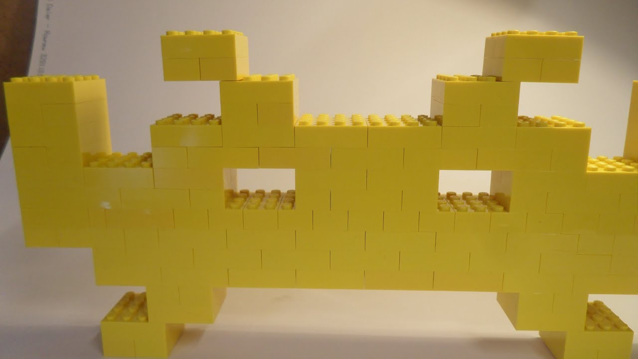 LEGO Space Invader MOC! SMASH MANIA!! Slow Motion - YouTube