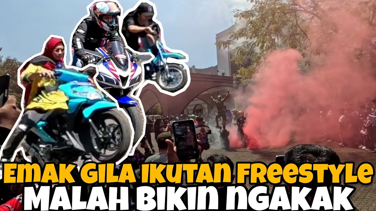 EMAK GILA LUCU IKUTAN FREESTYLE MALAH BIKIN NGAKAK - YouTube