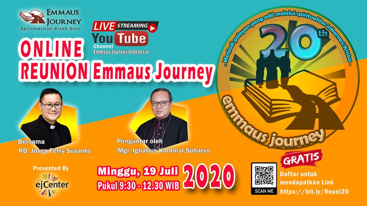 Online - Reunion 20 Tahun Emmaus Journey Indonesia - YouTube