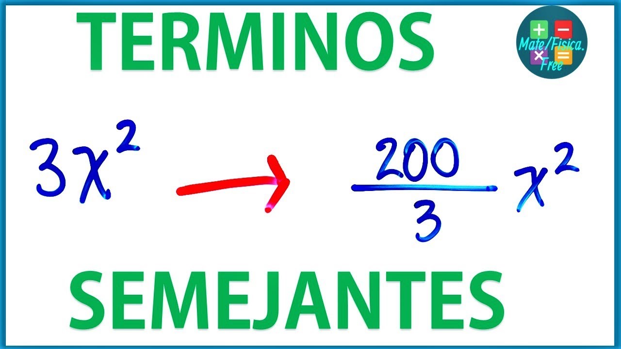 Que es y como identificar términos semejantes│ Algebra - YouTube