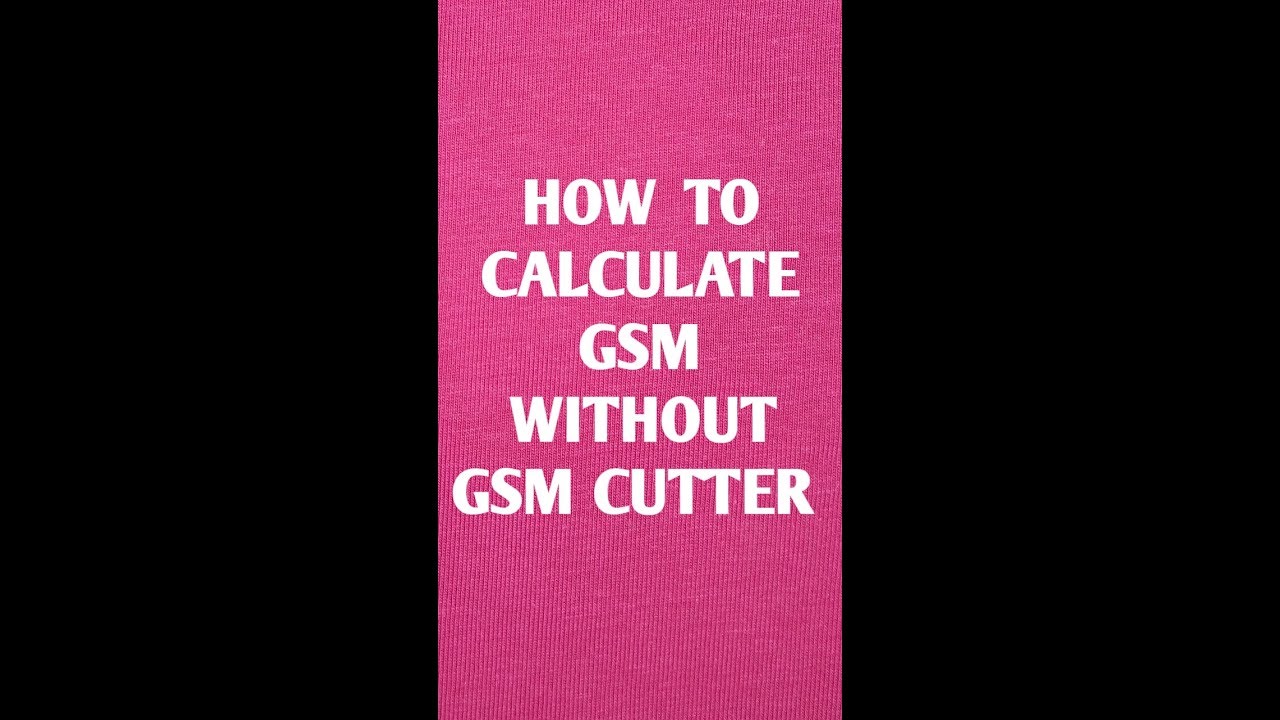 How to calculate gsm without gsm cutter - YouTube