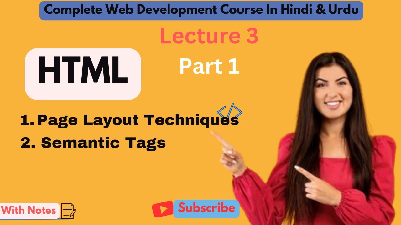 HTML Tutorial: Header, Footer and Main Tag in HTML | Semantic Tags | Web Development Tutorials ...