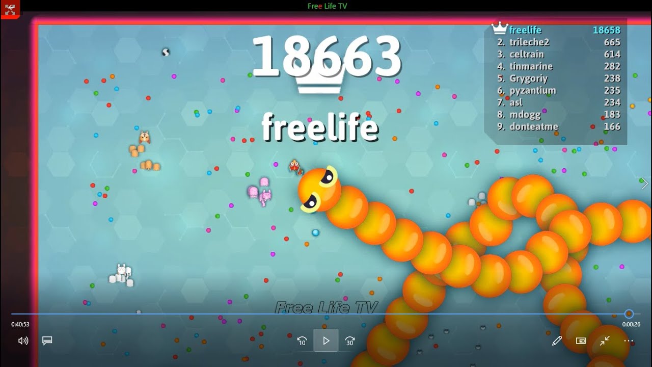 Play Game Snake.io - Live stream #1 - YouTube