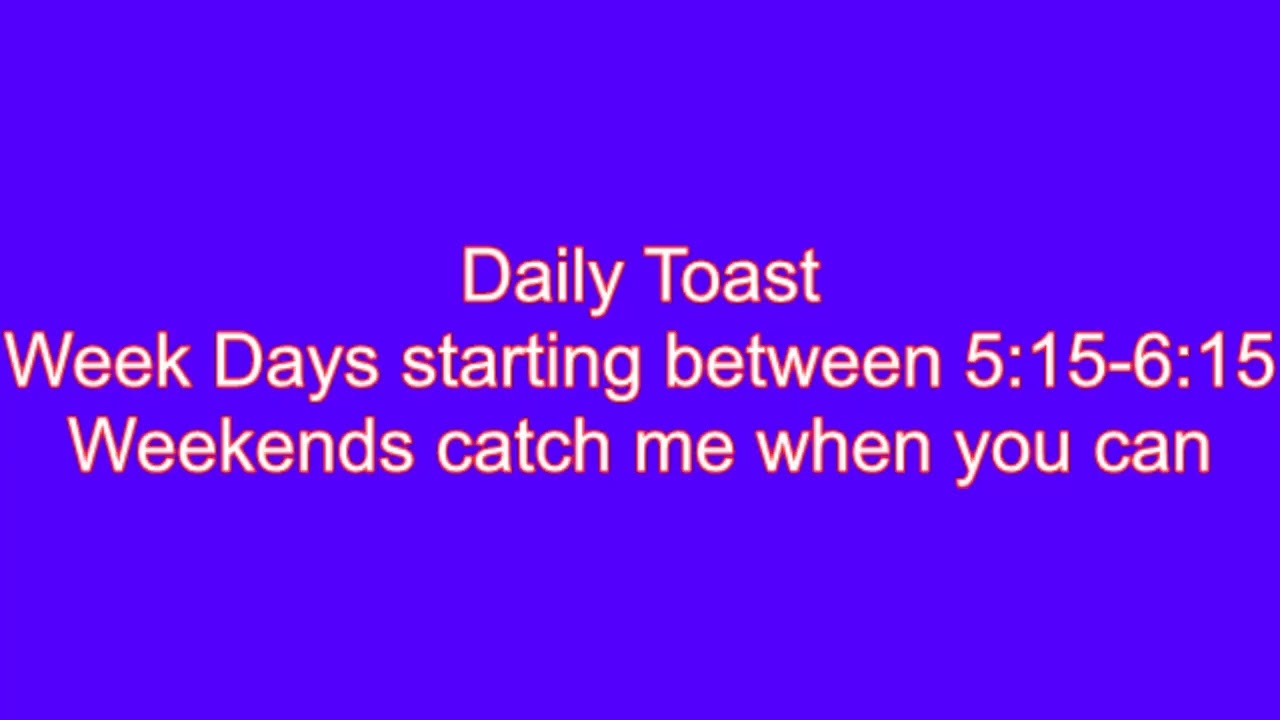 Daily Toast - Ujima "Toast&Tales" - YouTube