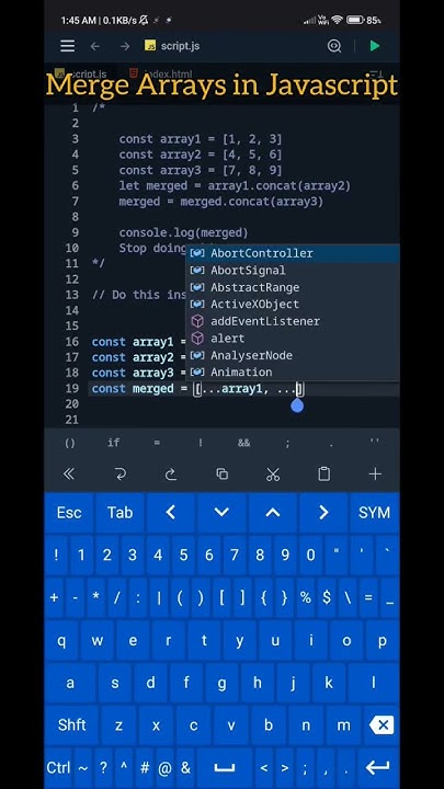 Learn The Correct Way To Merge Arrays In Javascript Shorts Youtube