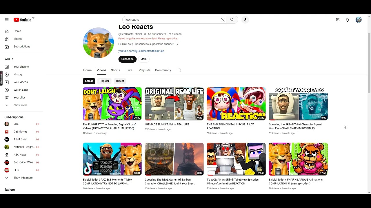 Leo Reacts didn't upload a video for over a month - YouTube