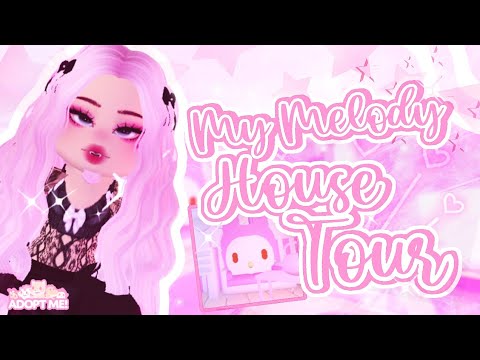 Touring My "My Melody" Home In #Adoptme - YouTube