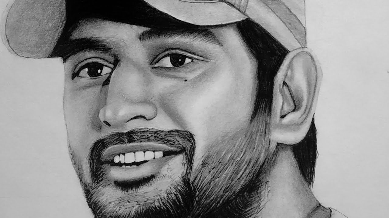 MS Dhoni Realistic Drawing - CSK | Time-lapse - YouTube