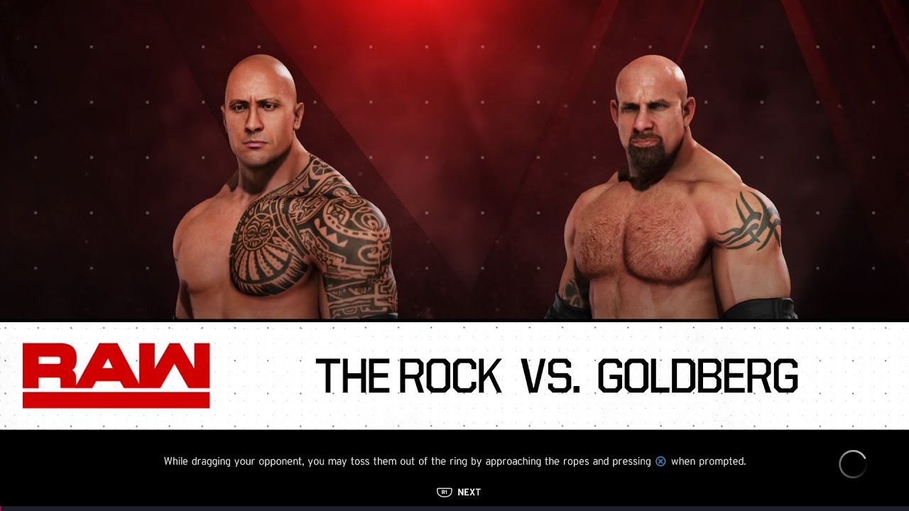 The Rock vs Goldberg quarter-final match for the Wwe Championship - YouTube