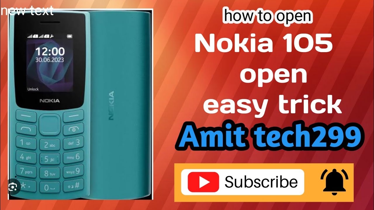 how to open Nokia 105 back cover/ panel how to open 105 Amit tech299# ...