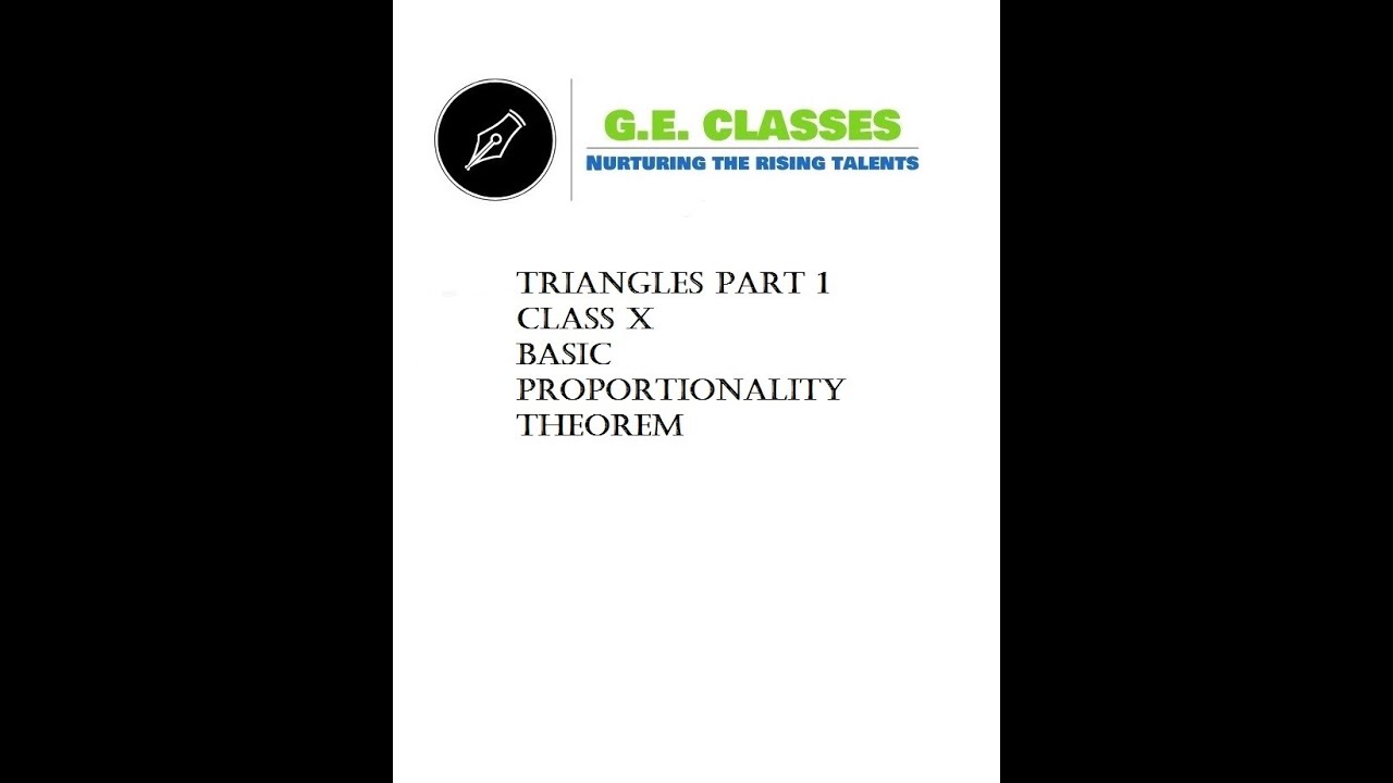 Class X Triangles Part 1 - YouTube