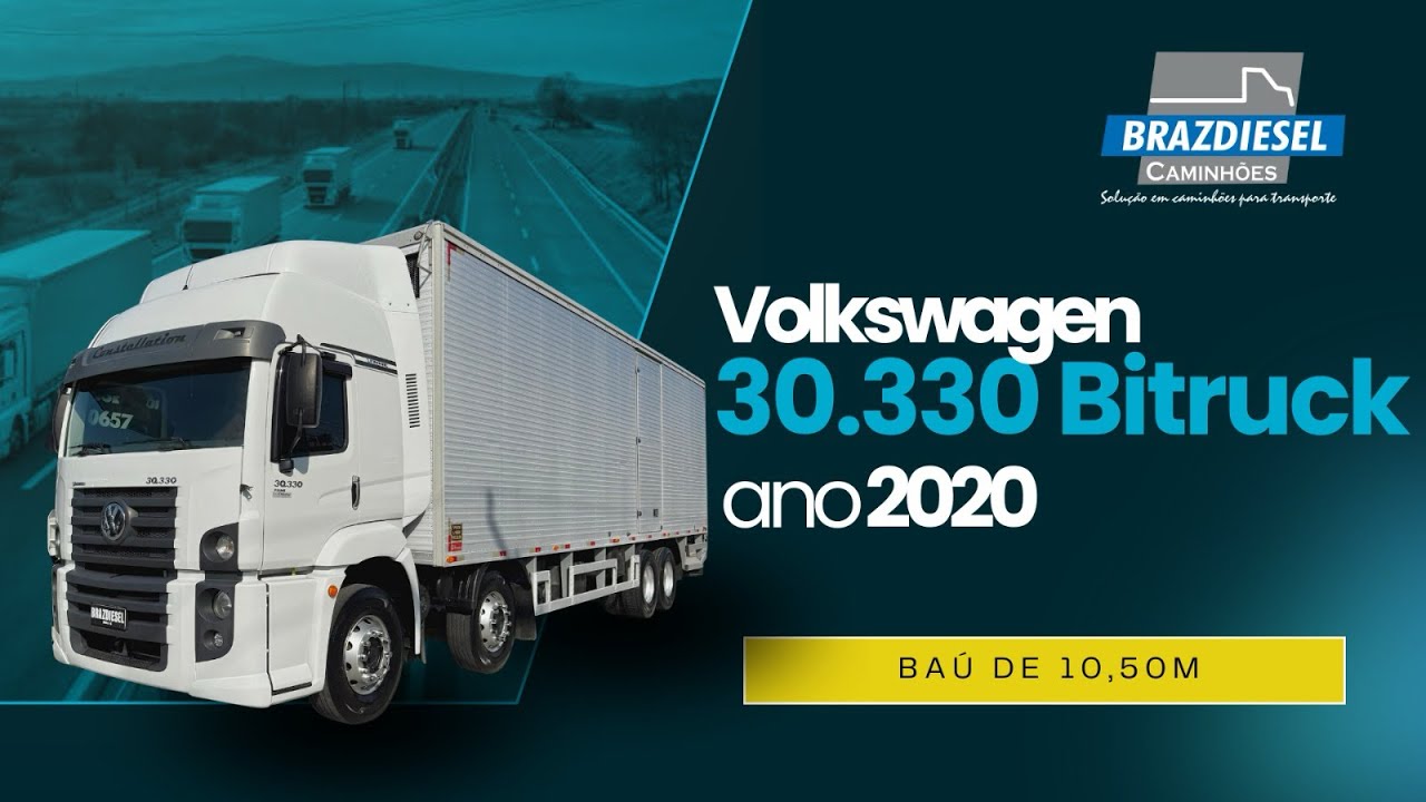 Vw 30.330 bitruck ano 2020. Baú de 72m3! - YouTube