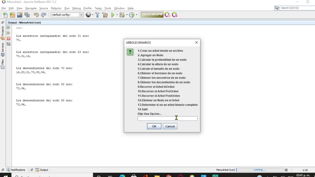 Programa de Arboles Binarios en JAVA. - YouTube