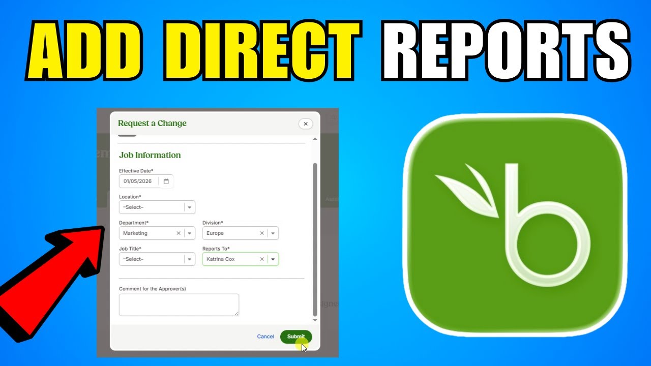 How To Add Direct Reports In BambooHR (2026) (Complete Guide) - YouTube