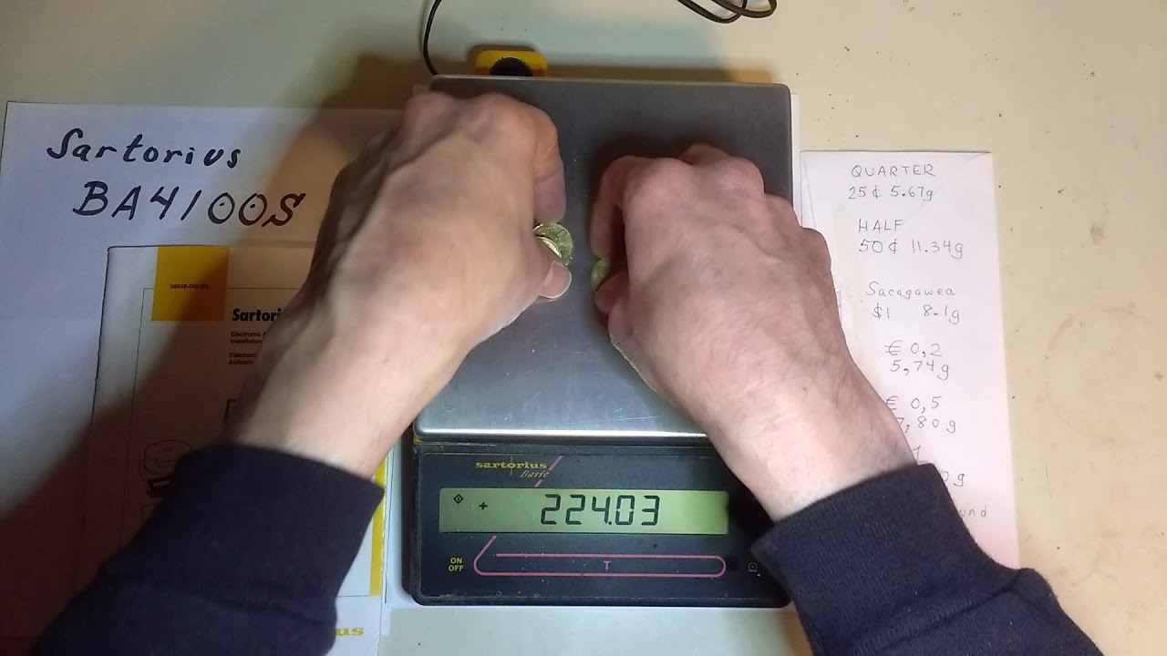 Sartorius BA4100S balance in operation - YouTube