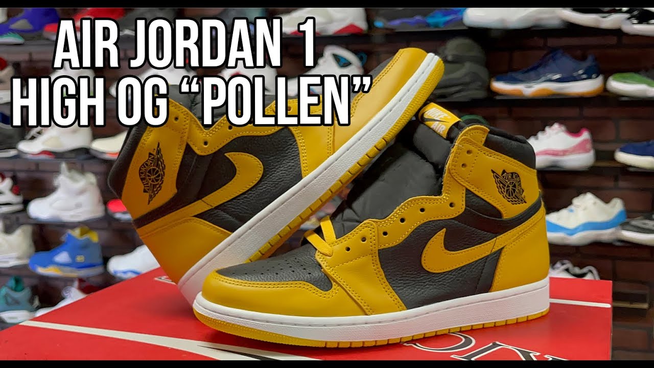FIRST LOOK NIKE AIR JORDAN 1 “POLLEN" IN HAND AND ON FOOT REVIEW - YouTube