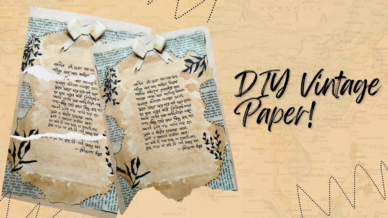 How to Make Vintage Paper at Home | Easy DIY Antique Paper Tutorial ...