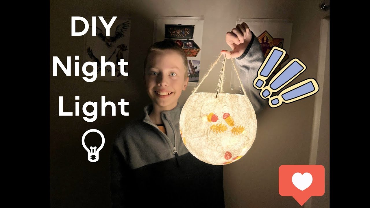 Easy Fun DIY Night Light Lamp 🎈 - YouTube