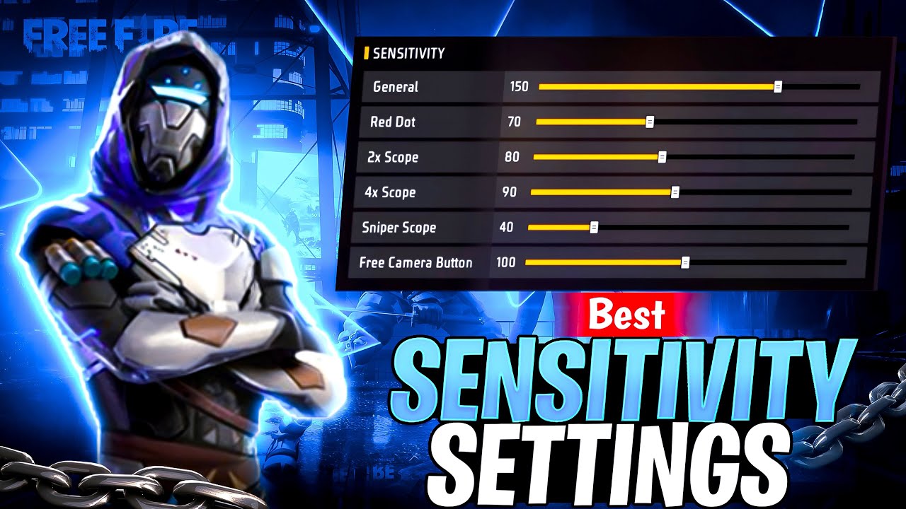 Best Sensitivity for One Tap Headshot 😱 Free Fire Sensitivity Settings ...