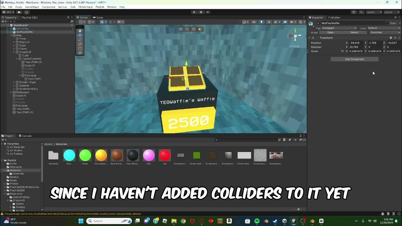 How To Add Colliders To Blends That You Put Into Unity | Gorilla Tag Fangame Making Tutorial ...