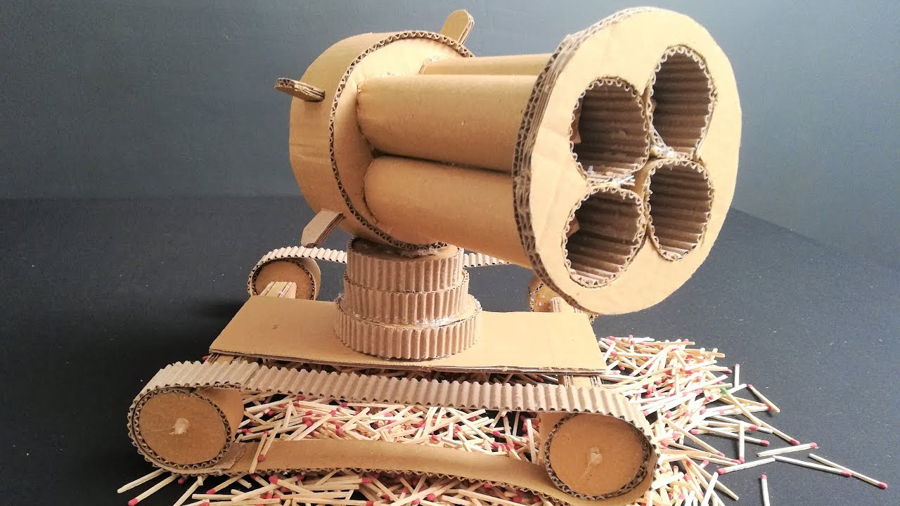 How To Make Multi Cannon Tank - Cardboard DIY - YouTube