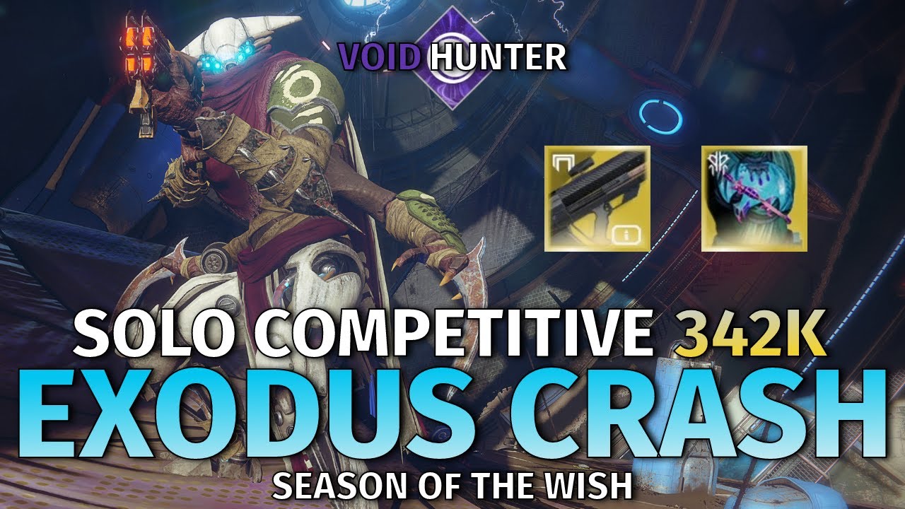 Destiny 2 - Solo 342k Competitive Nightfall: Exodus Crash (Void Hunter) - YouTube