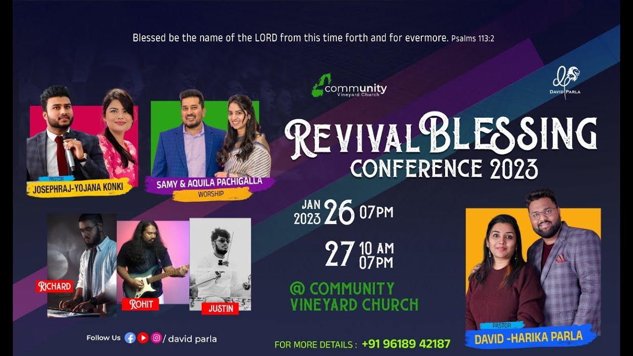 Ps. David Parla | Revival Blessing Conference || Day-2 || 27 Jan 2023 ...