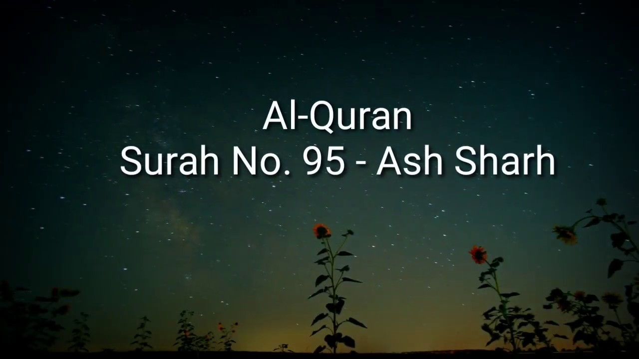 Surah Ash-sharh with English Translation - YouTube