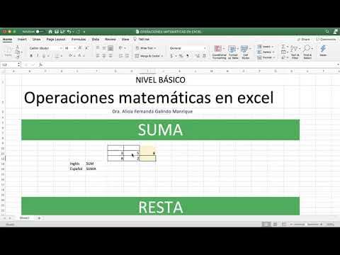 Operaciones Basicas En Excel Suma Resta Multiplicacion Y SUMAR Y
