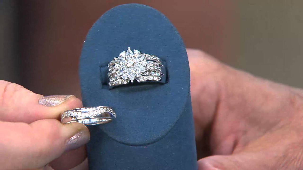 Epiphany Diamonique 2.10 ct tw Mixed Cut Ring with Jane Treacy - YouTube