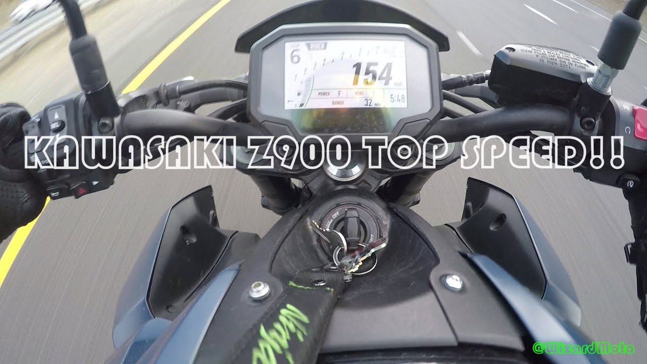 Kawasaki Z900 Top Speed Run - 150+MPH! - Bone Stock 2022 Kawasaki Z900 ...