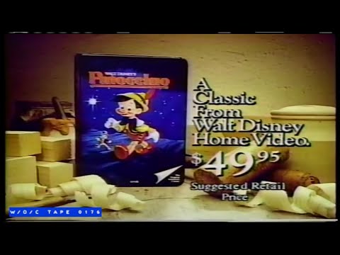 Disney's Pinochio VHS Commercial   1985