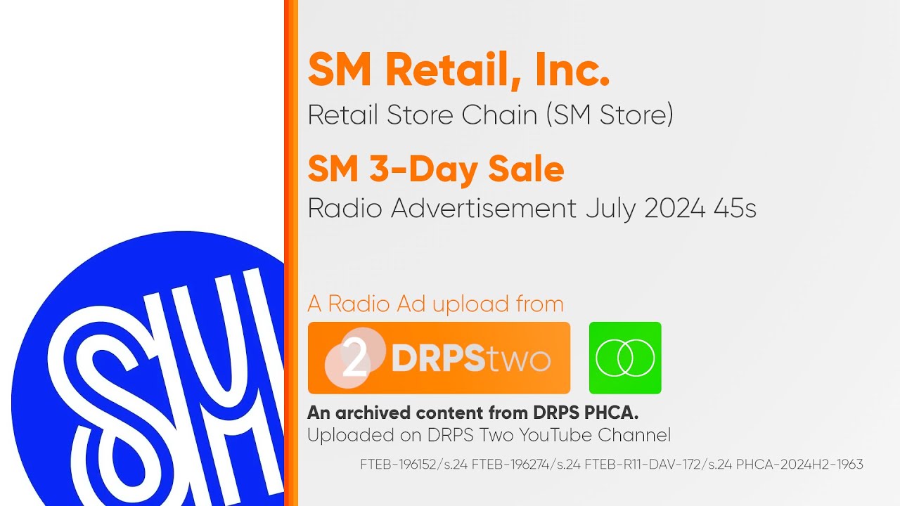 SM 3-Day Sale Radio Ad July 2024 45s [ST] - YouTube