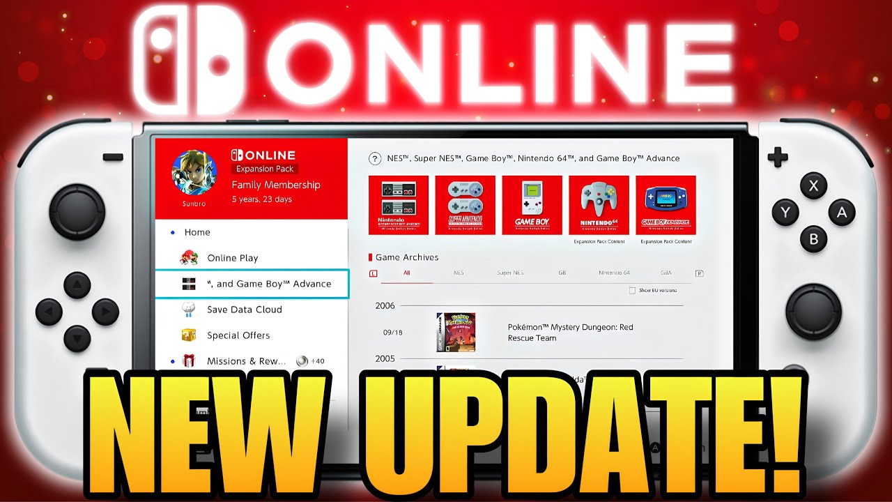 NEW Nintendo Switch Online Update Dropped! - YouTube