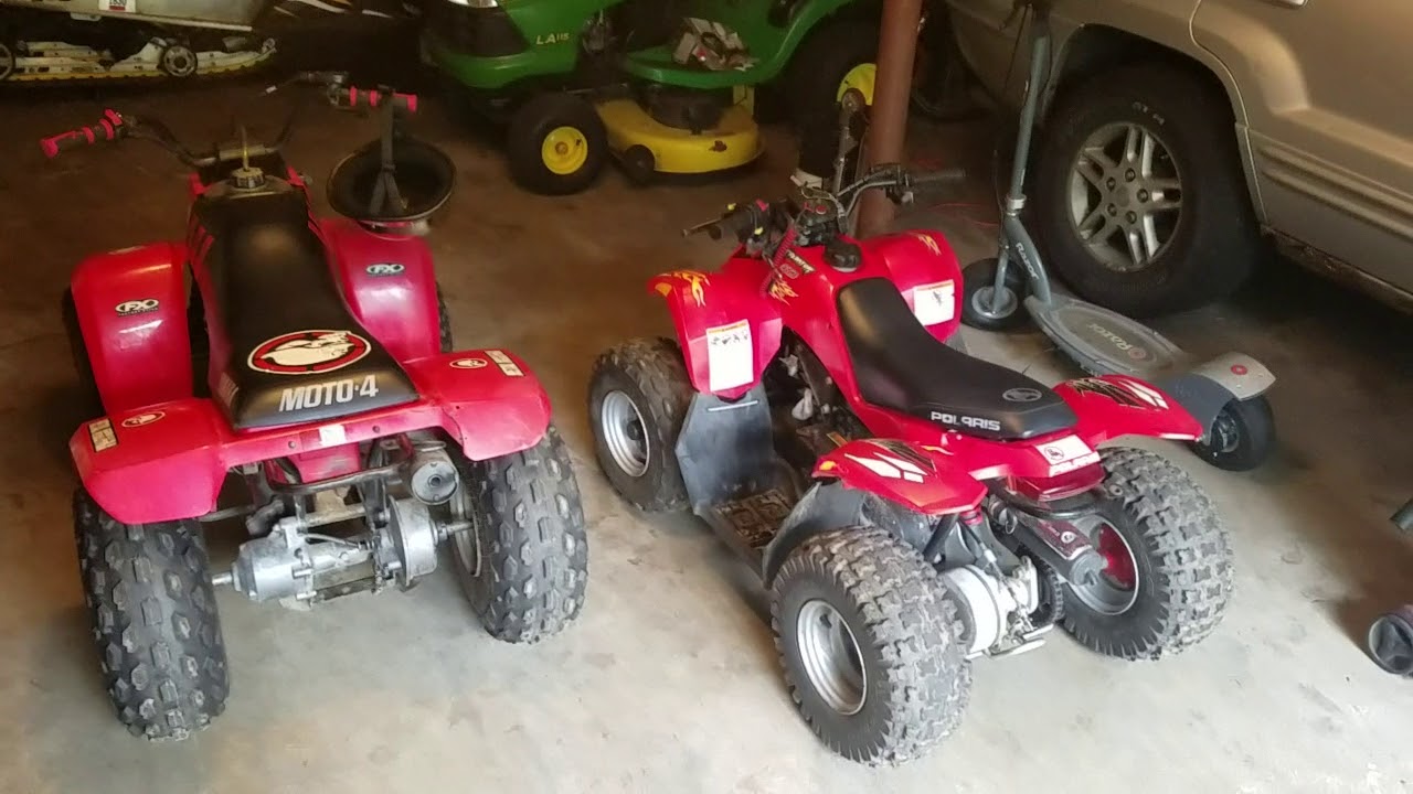 Polaris predator 50cc/ Yamaha moto4 80cc - YouTube