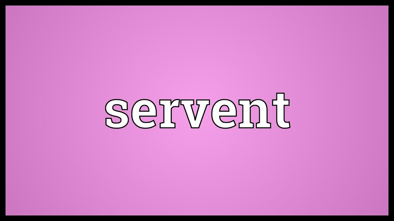 Servent Meaning - YouTube