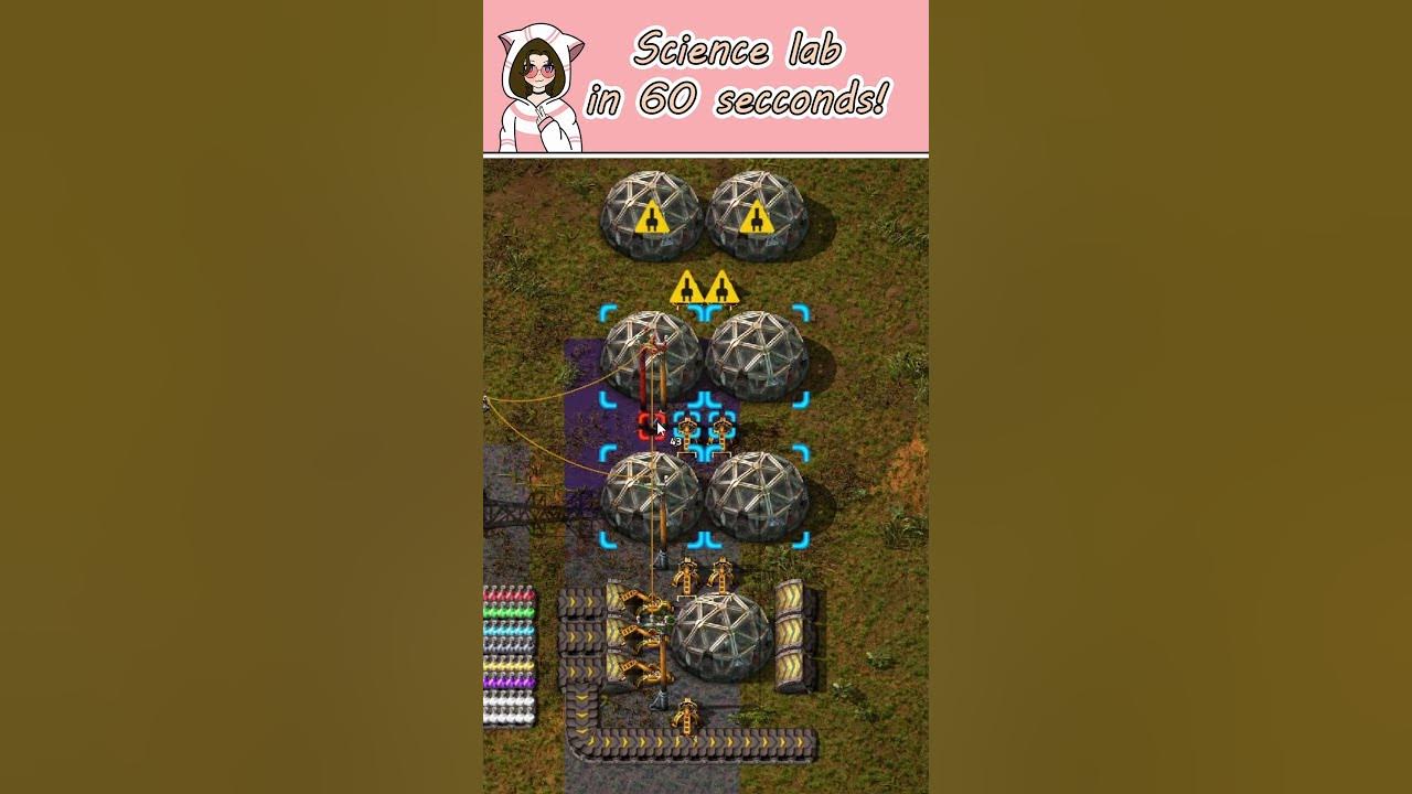 How to build lab setup | 60 seconds Factorio #shorts - YouTube