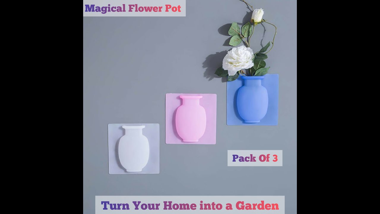 Magical Sticky Flower Pot (Pack Of 3 Pc.) - YouTube