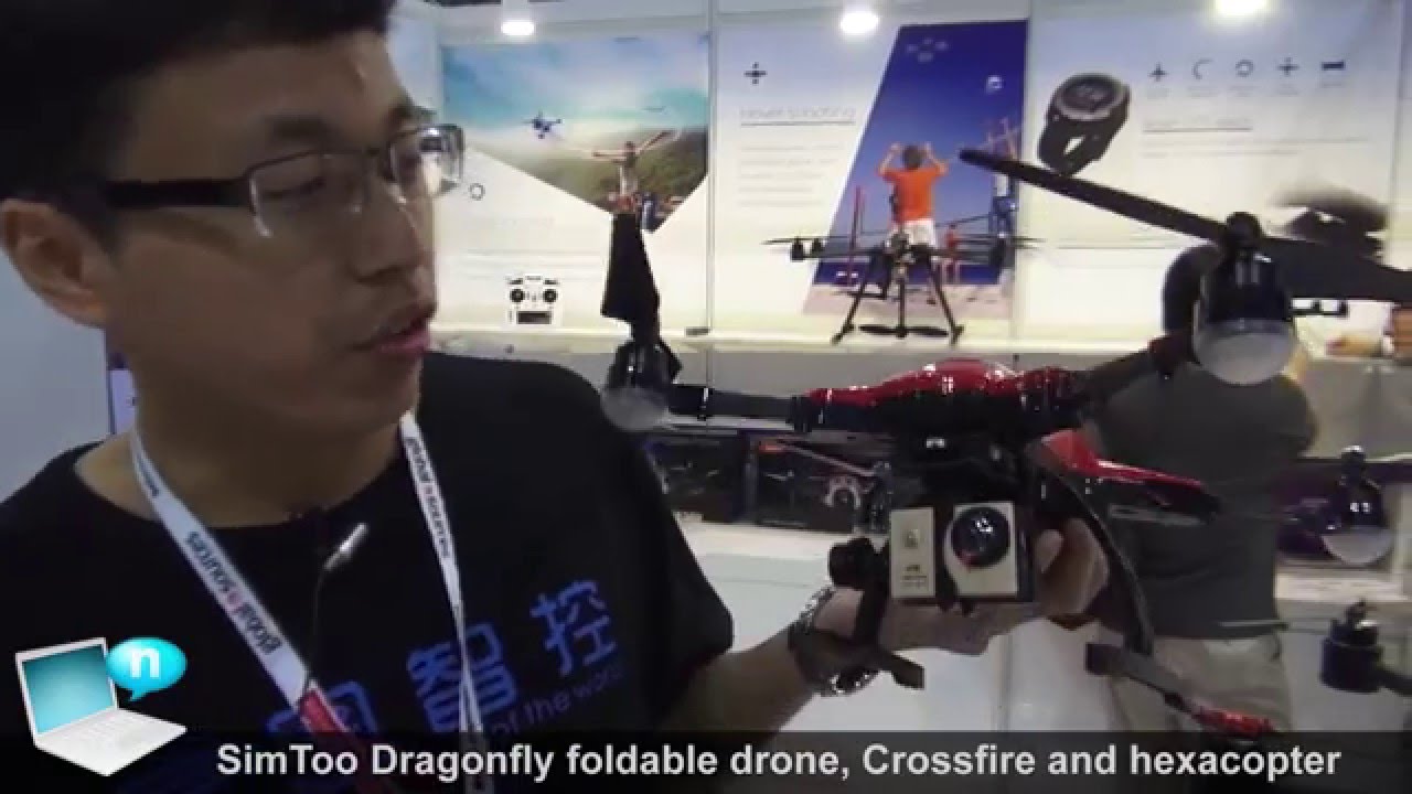 SimToo Dragonfly foldable drone, Crossfire and hexacopter - YouTube