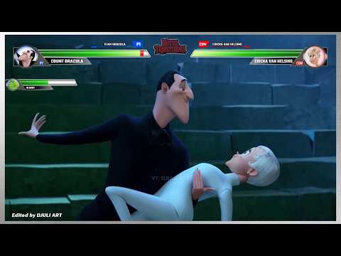 Hotel Transylvania - Dracula vs. Ericka Van Helsing Dancing Battle WITH HEALTHBARS