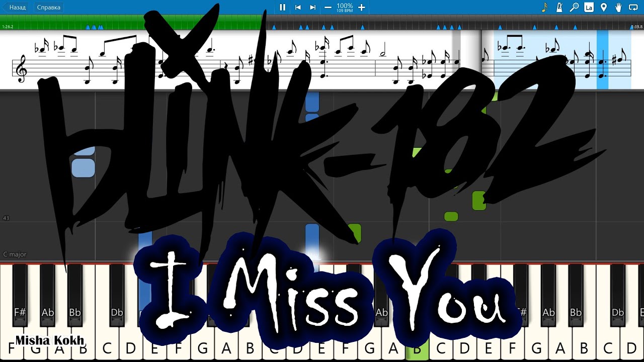 blink-182 - I Miss You [Piano Tutorial | Sheets | MIDI] Synthesia - YouTube